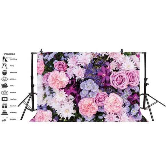 Wall Decor | Lavender Purple Flower Background Floral Pink Rose ...
